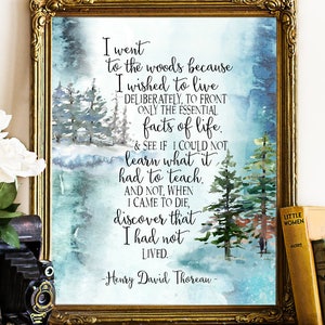 Henry David Thoreau Quote Henry David Thoreau Print Printable | Etsy