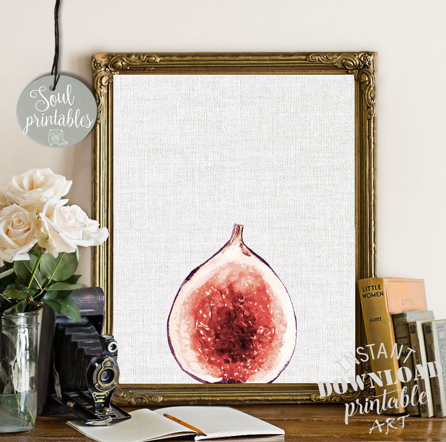 Fig Wall Art Wall Decor Printable Fruit Kitchen - Etsy