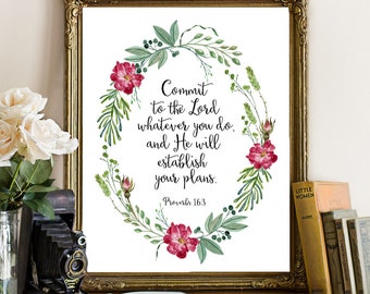 Proverbs 16 3 - Etsy