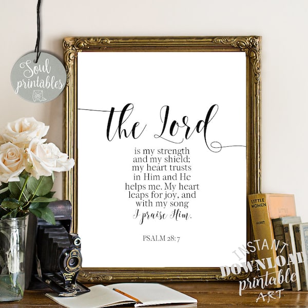 Psalm 28 7 - Etsy