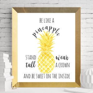 Printable Pineapple Printable Pineapple Quote Be Like a - Etsy