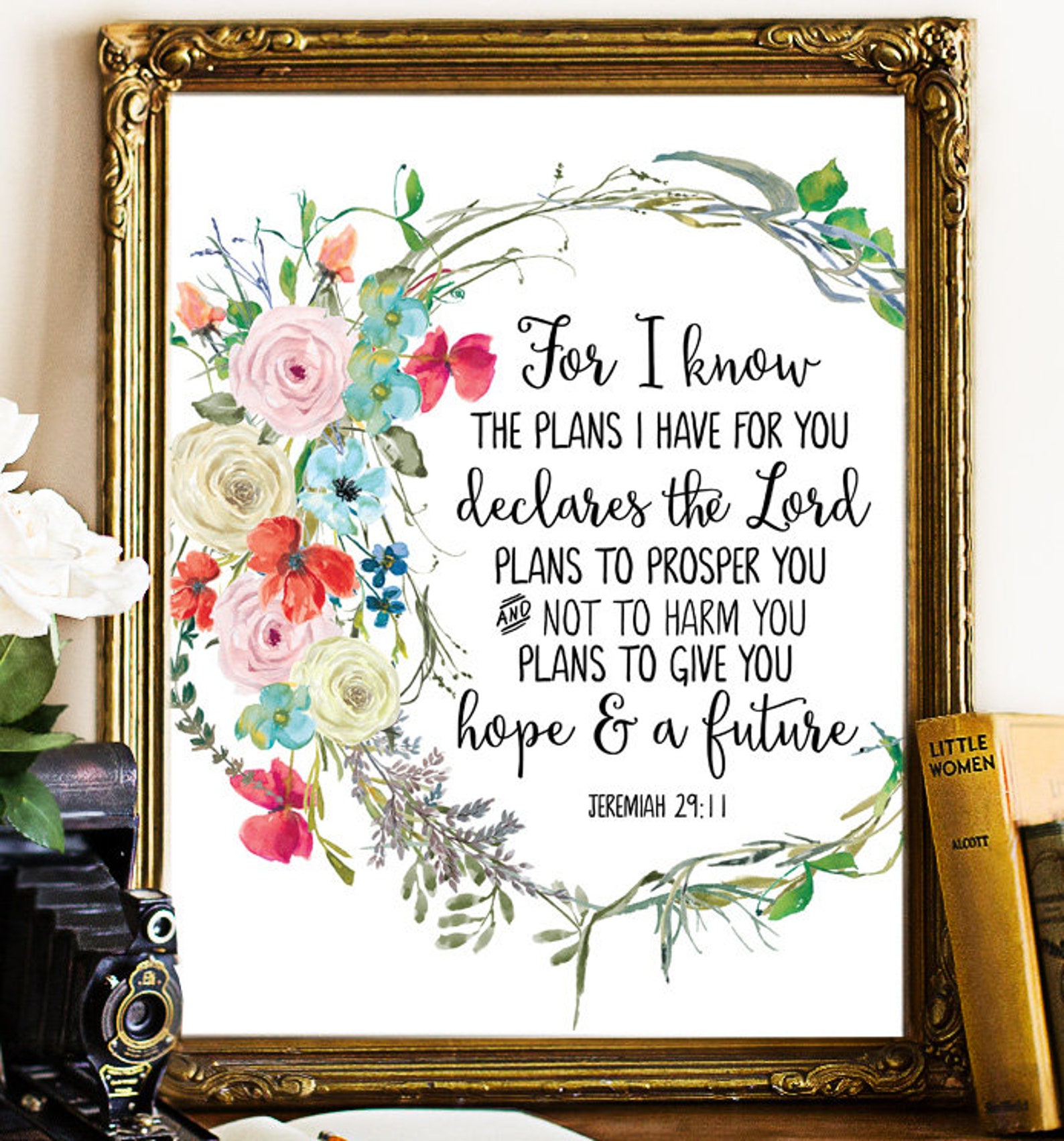 Jeremiah 29 11 For I know the plans I have for you Bible Verse | Etsy