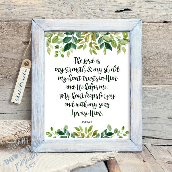 Psalm 28 7 - Etsy