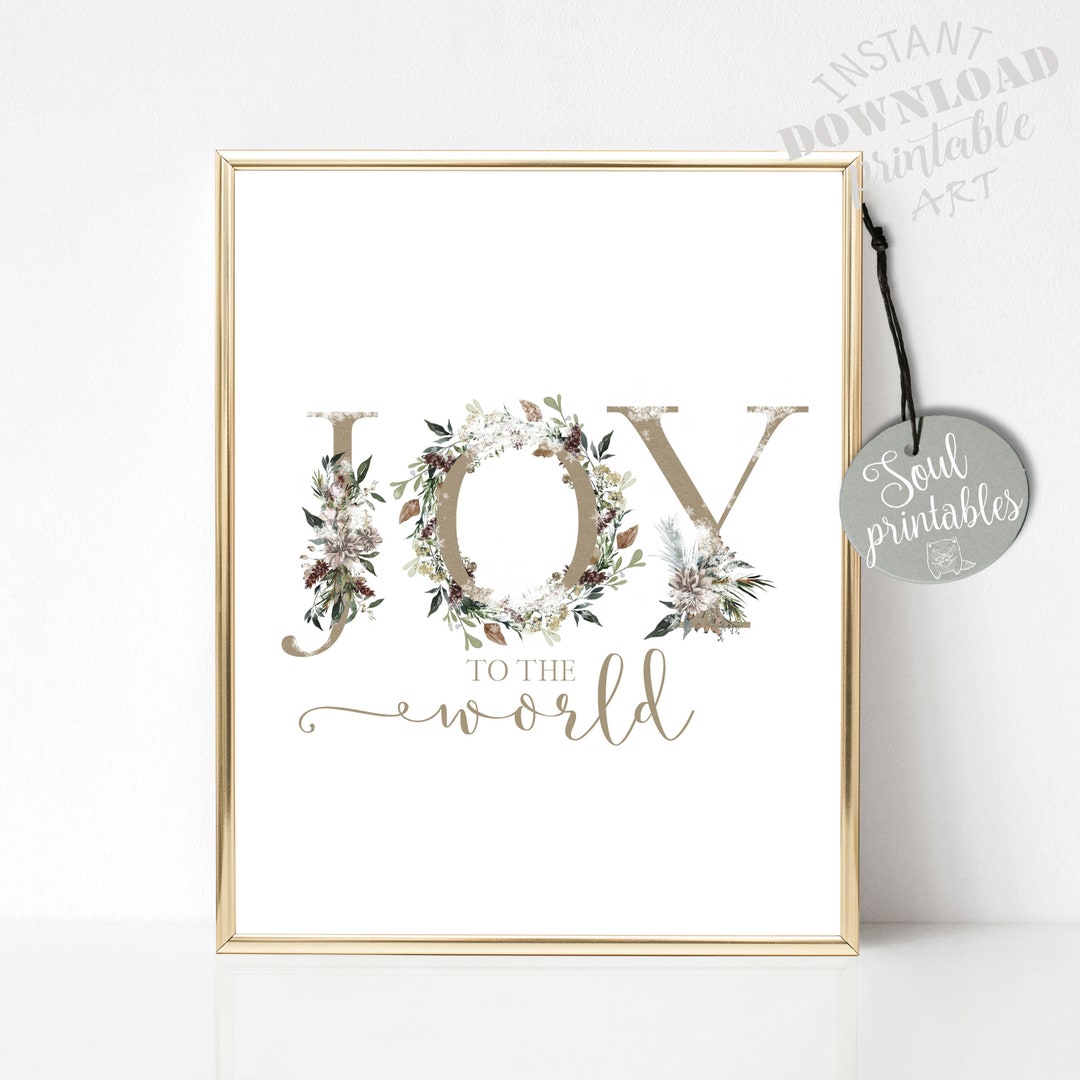 Christmas Printable Decor, JOY Printable, Christmas Sign, Winter Decor ...