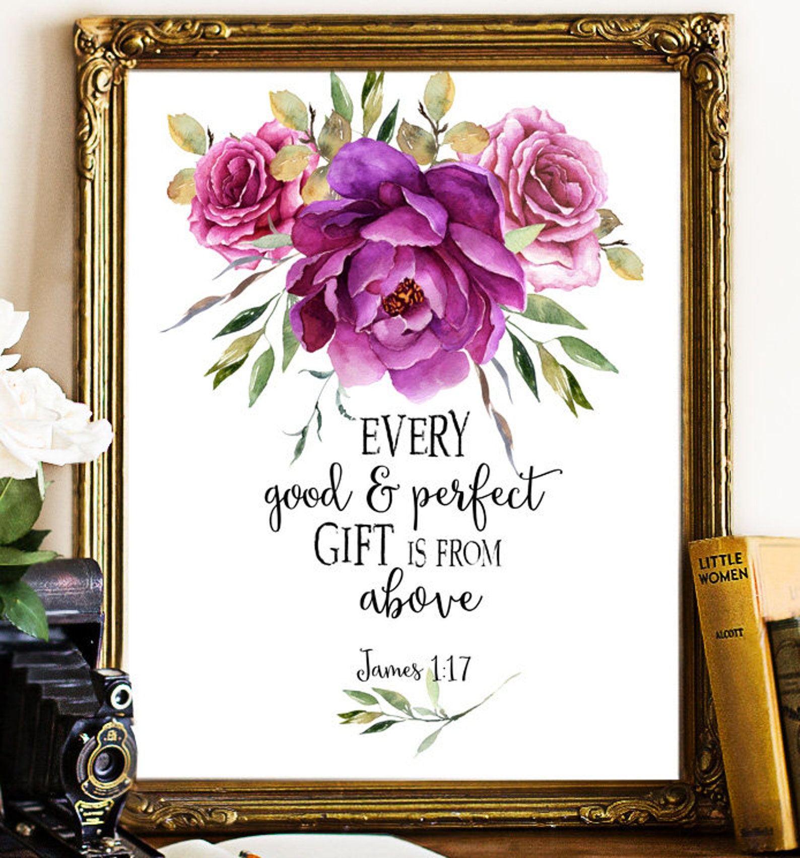 James 1:17 Printable Scripture Print Wall Bible Verse Every | Etsy