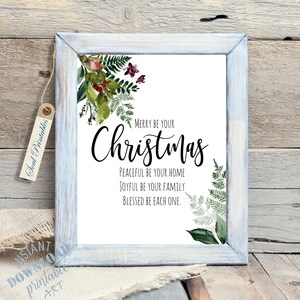 Christmas Printable Sign, Christmas Wreath Decor, Holiday Sign Decor ...