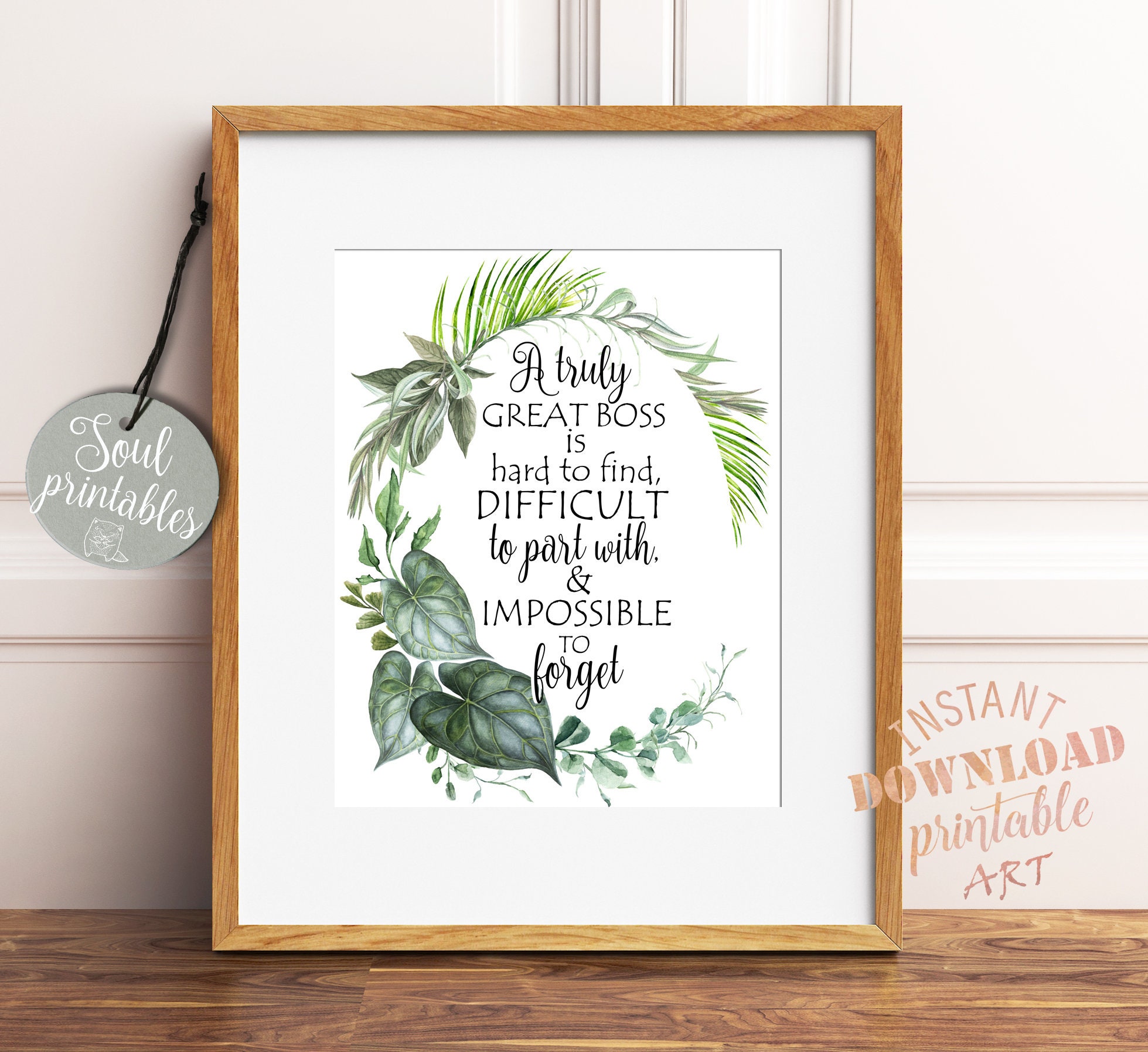 Boss Appreciation Gift Printable Boss Gift Gift for Your | Etsy