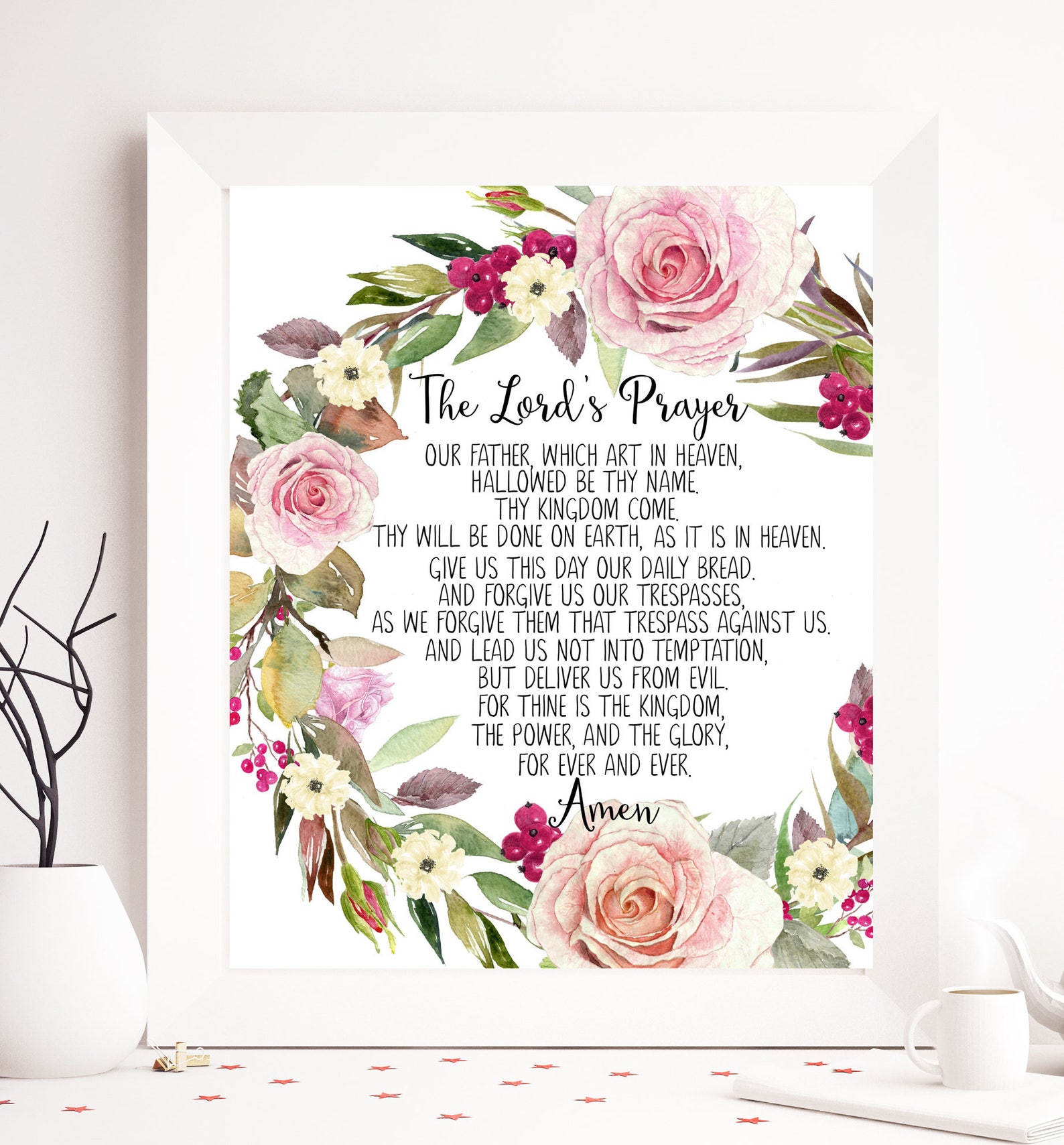 The Lord's Prayer Our Faher's Prayer Christian | Etsy