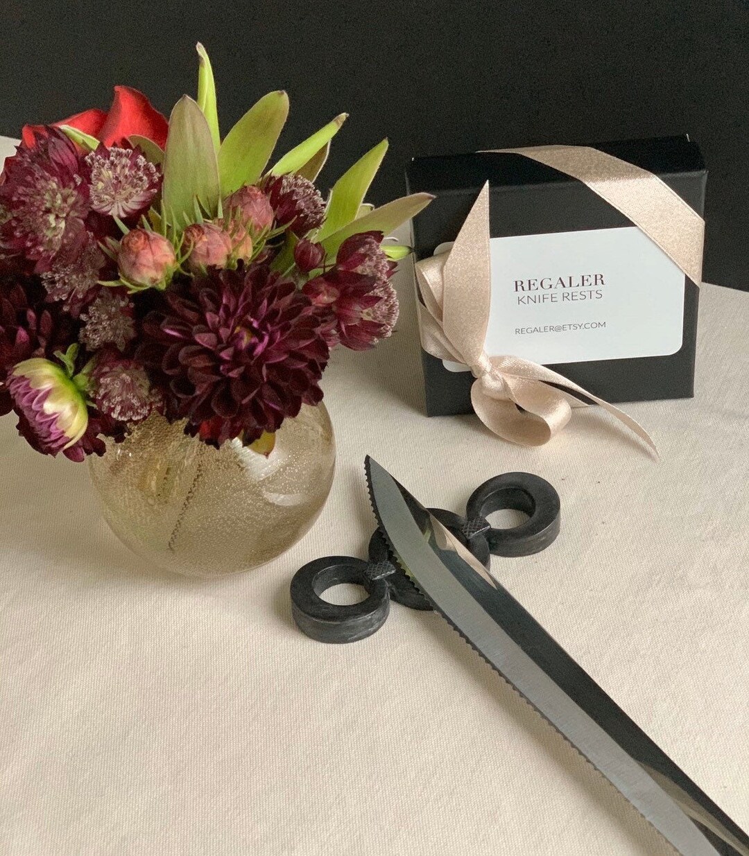 Carving Knife Rest Black Paint, Set of Two - Etsy