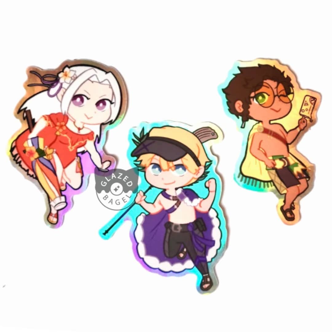 FE3H Summer Outfits - Holo Stickers - Etsy