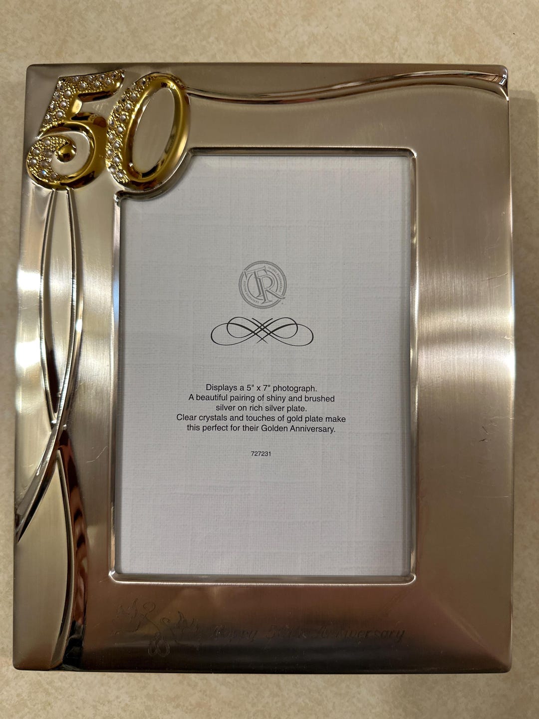 Used 50th Anniversary Things Remembered Custom Engravers 5 X 7 Picture ...