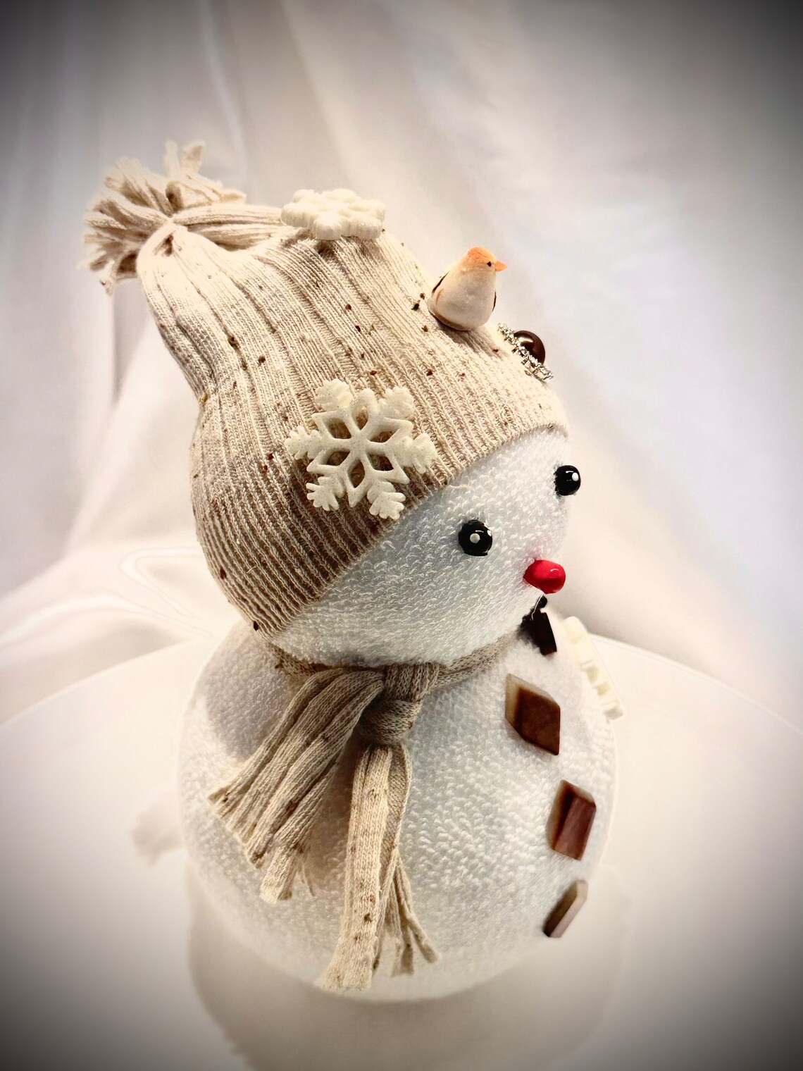 Snowman Tan Tractor Winter Christmas Decoration - Etsy