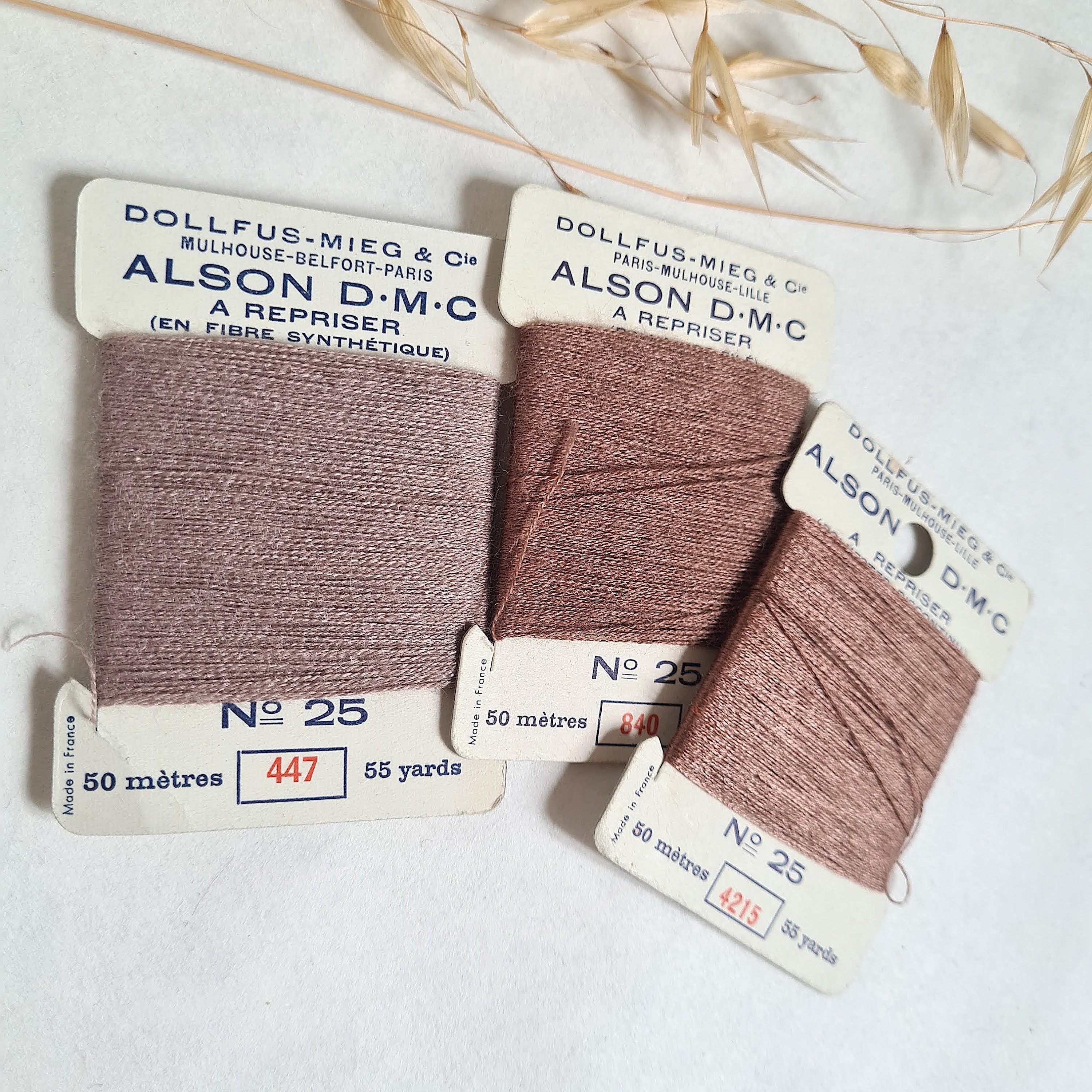 Vintage Haberdashery Thread Sewing Darning Alson DMC France French ...