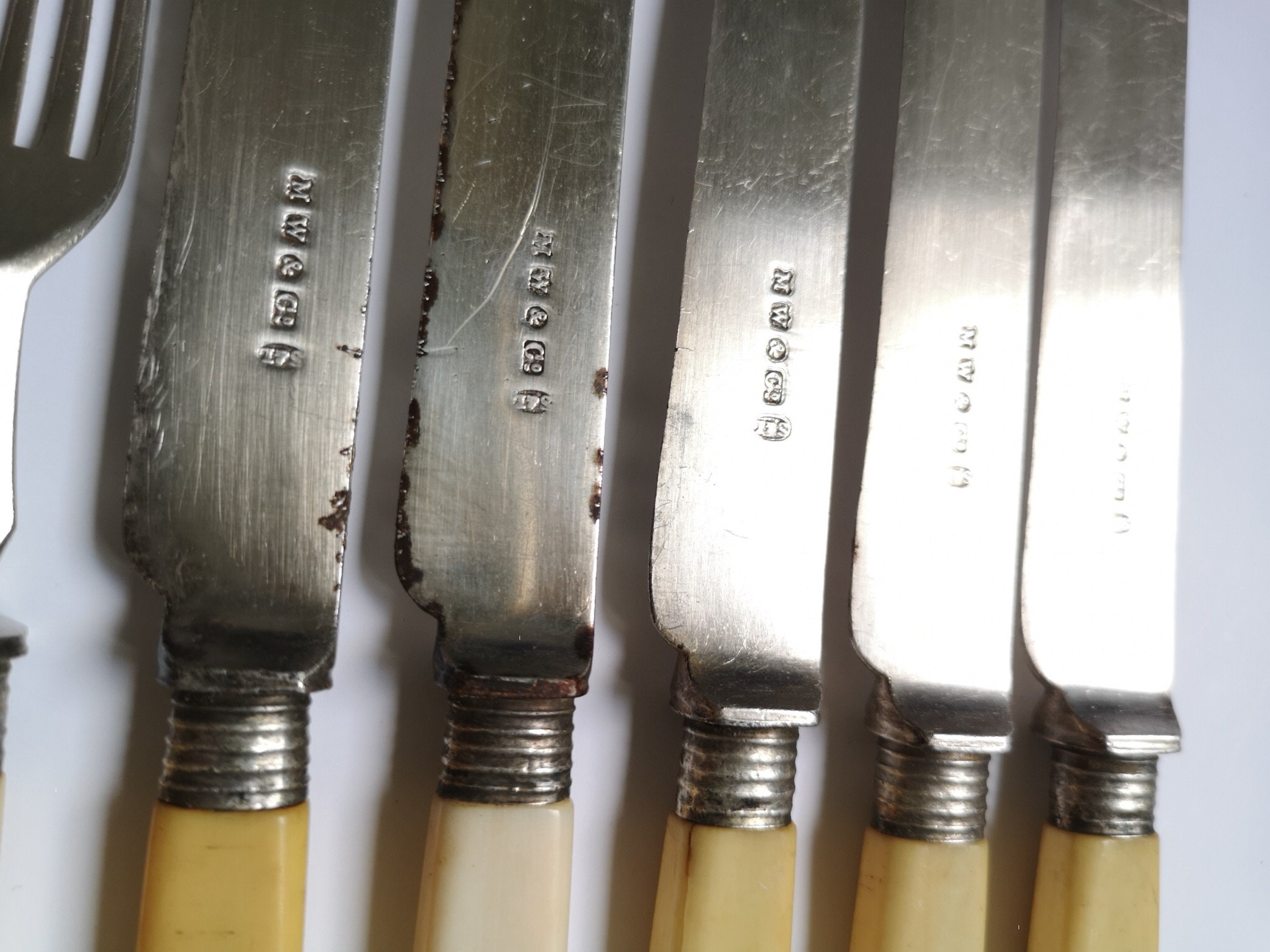 Vintage Silverware Cutlery Mappin and Webb Silver Punch Knives | Etsy