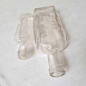 Vintage Pharmacy Bottle Sirop Rami Paris/transparent Glass Bottle Lot 2 ...