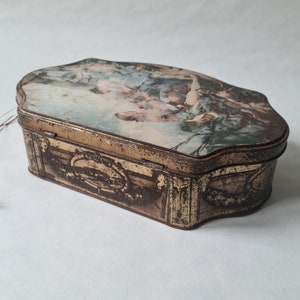 Vintage Large Iron Metal Sheet Box/victorian Decor French Rococo ...