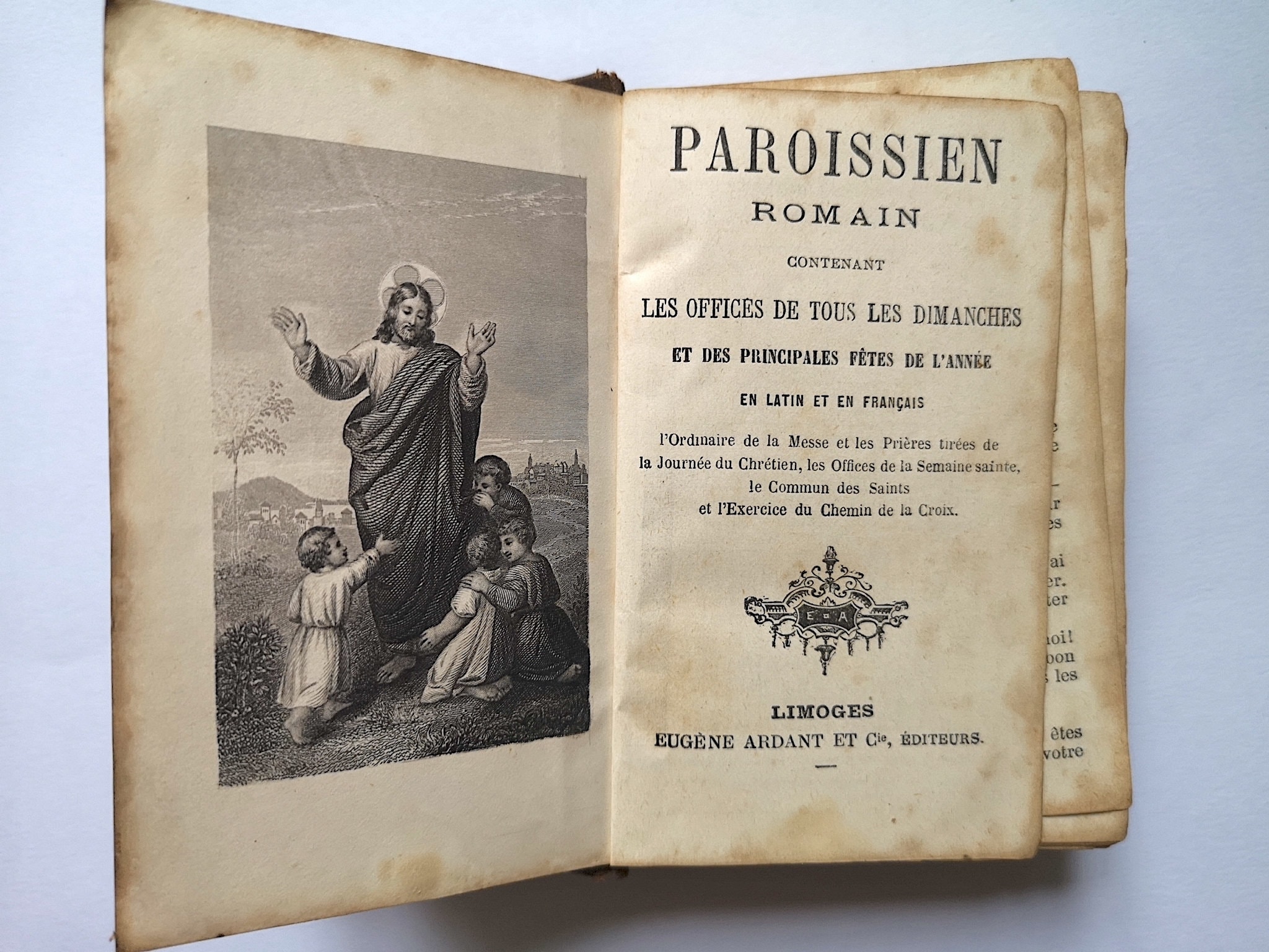Antique Parishioner Book Prayers Religion 1887 Old Nineteenth ...