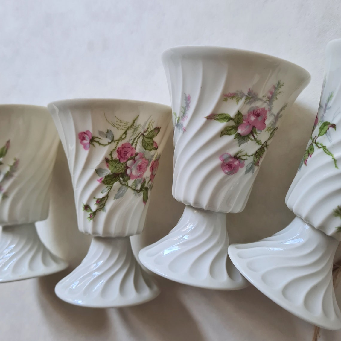Vintage Mazagran Cup Mug Glasses Set 4/fine French Porcelain/haviland ...