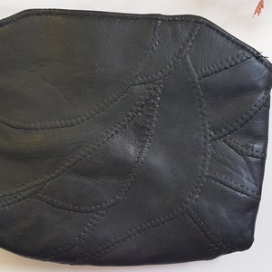 Vintage Black Leather Coin Purse/snap Button Pouch Leather Goods Woman ...
