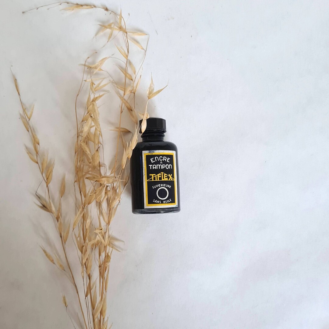 Vintage Stamping Ink Bottle French Brand Tiflex Superior - Etsy