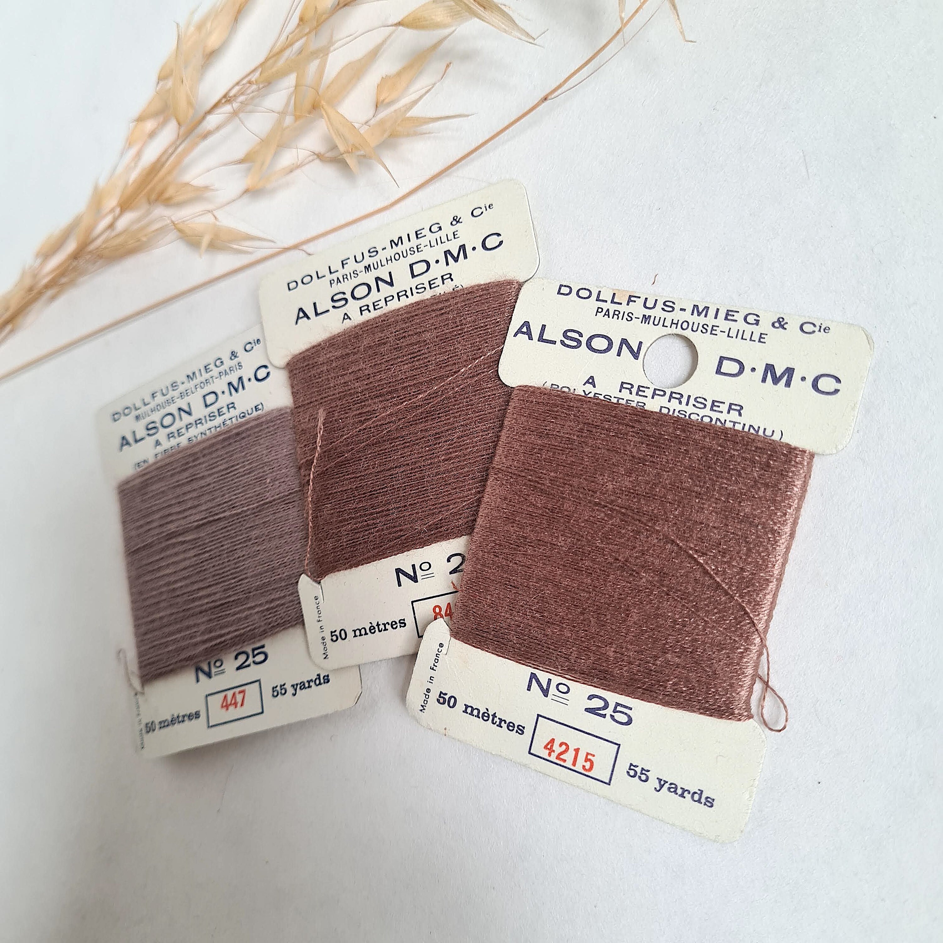 Vintage Haberdashery Thread Sewing Darning Alson DMC France French ...