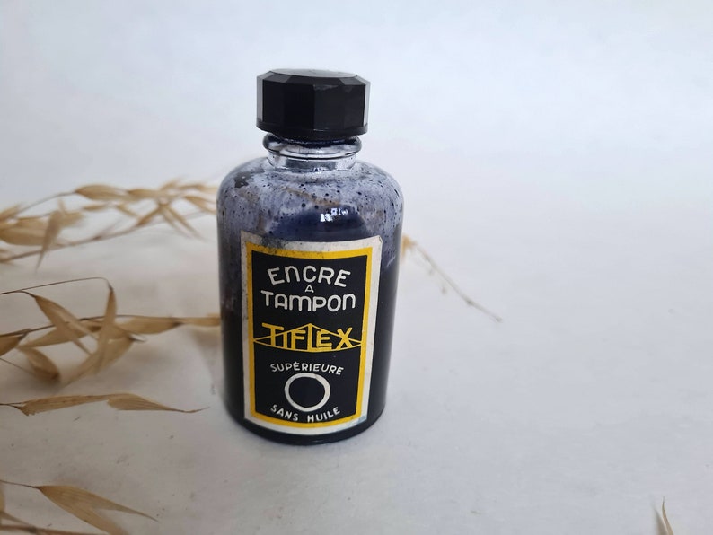 Vintage Stamping Ink Bottle French Brand Tiflex Superior - Etsy