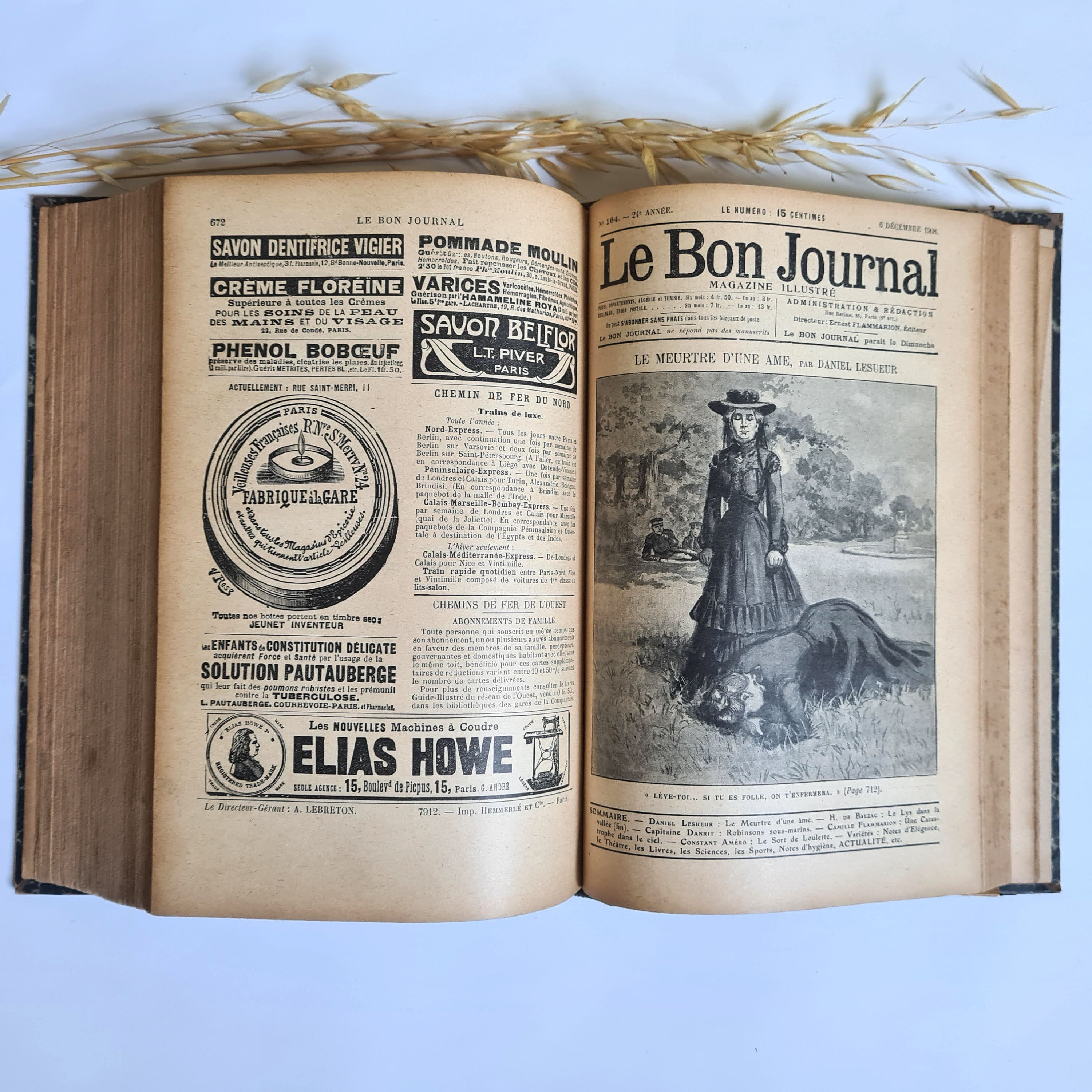 Vintage Le Bon Journal Illustrated Magazine 7th Volume Year 1908 French ...