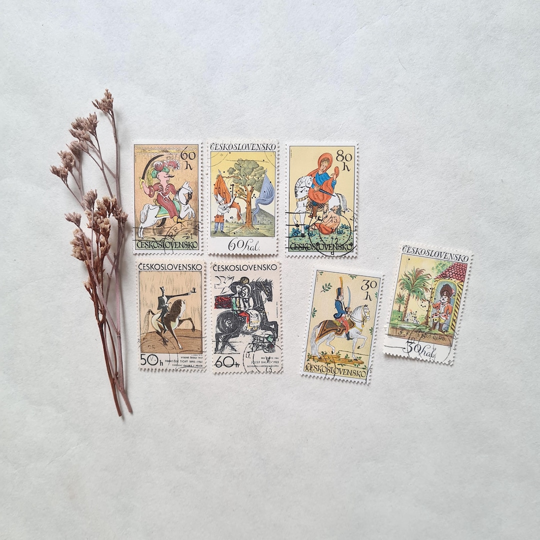 Vintage Postage Stamps 7 Czechoslovakia Czech Republic/old 60s-70s Used ...