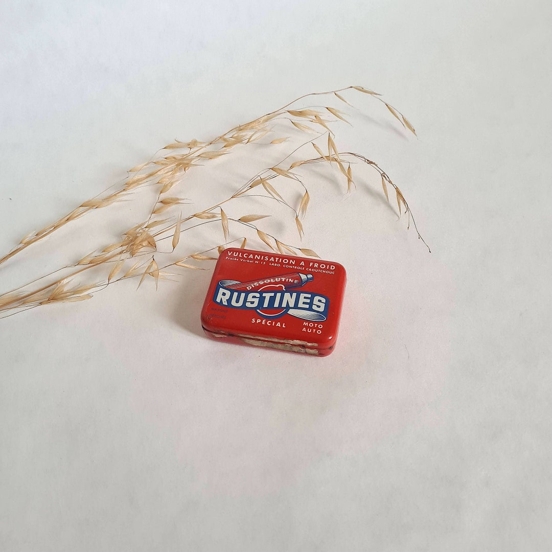 Vintage Box Sheet Metal Patches Cold Vulcanization/red Metallic Tool ...