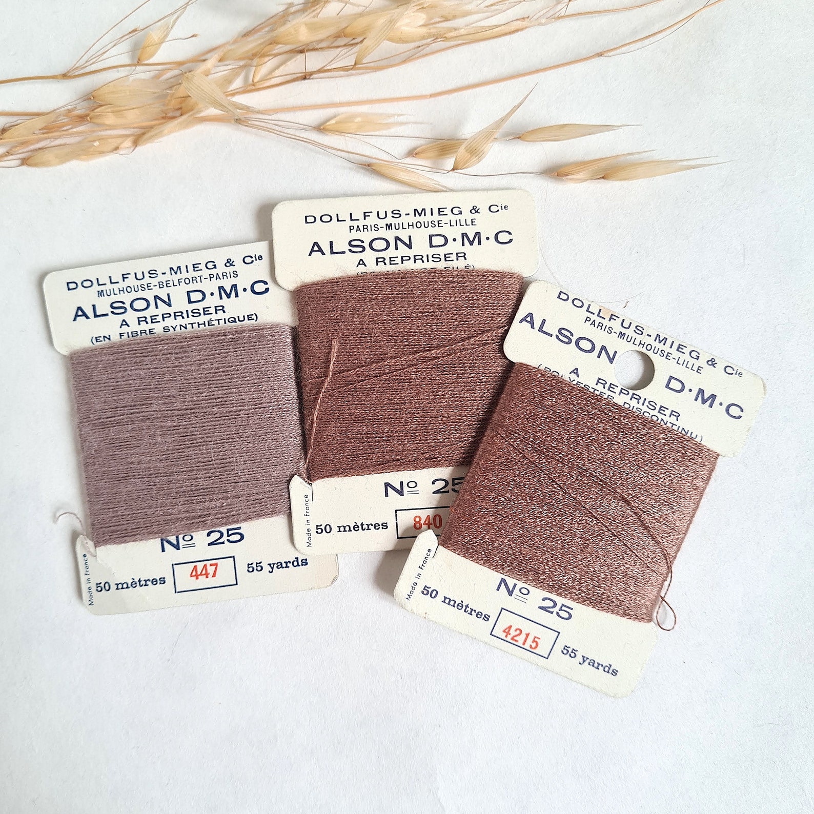 Vintage Haberdashery Thread Sewing Darning Alson DMC France French ...