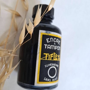 Vintage Stamping Ink Bottle French Brand Tiflex Superior - Etsy