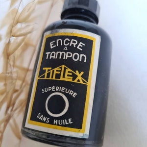 Vintage Stamping Ink Bottle French Brand Tiflex Superior - Etsy