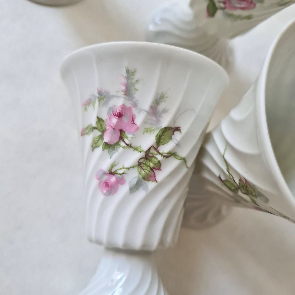 Vintage Mazagran Cup Mug Glasses Set 4/fine French Porcelain/haviland ...