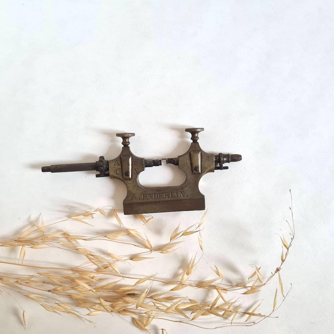 Vintage Lathe Swivel Clockwork Clock/tool Enderlin Bronze/antique ...