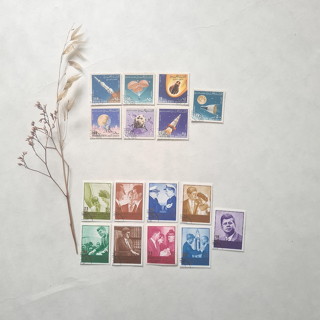 Vintage Stamps/john F. Kennedy Jfk/south Arabia/lot Set/postal Stamps ...