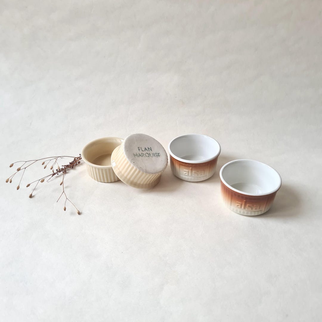 Vintage Round Ramekin/dessert Flan/set of 2/alsa Marquise/grandmother's ...