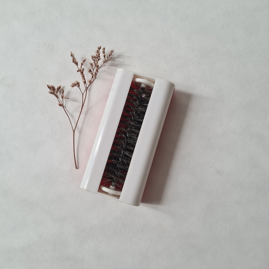 Vintage Table Crumb Catcher/rotating Roller Brush/white Orange Red ...