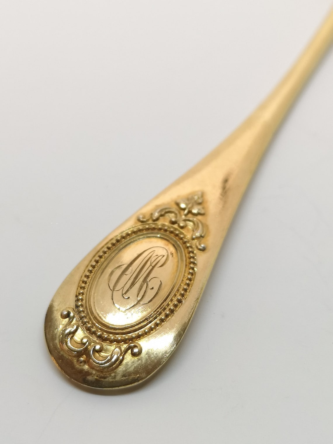 Vintage vermeil poinçon Minerve cuillères dessert petites - Etsy France