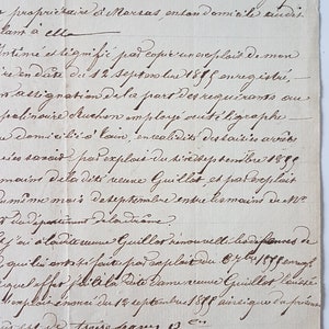 Antique Vintage Handwritten Document Xixth Century 1855 Historical ...