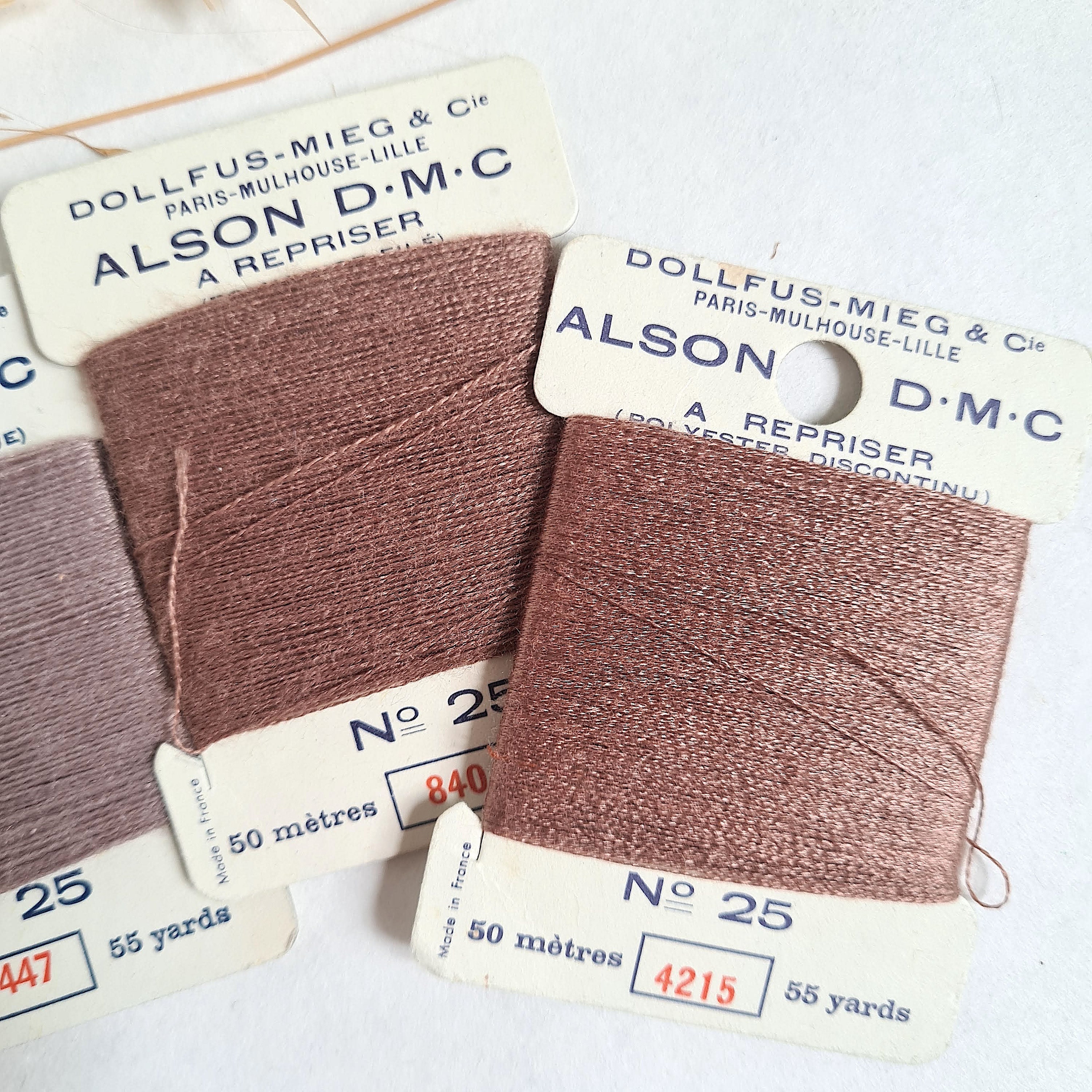 Vintage Haberdashery Thread Sewing Darning Alson DMC France French ...