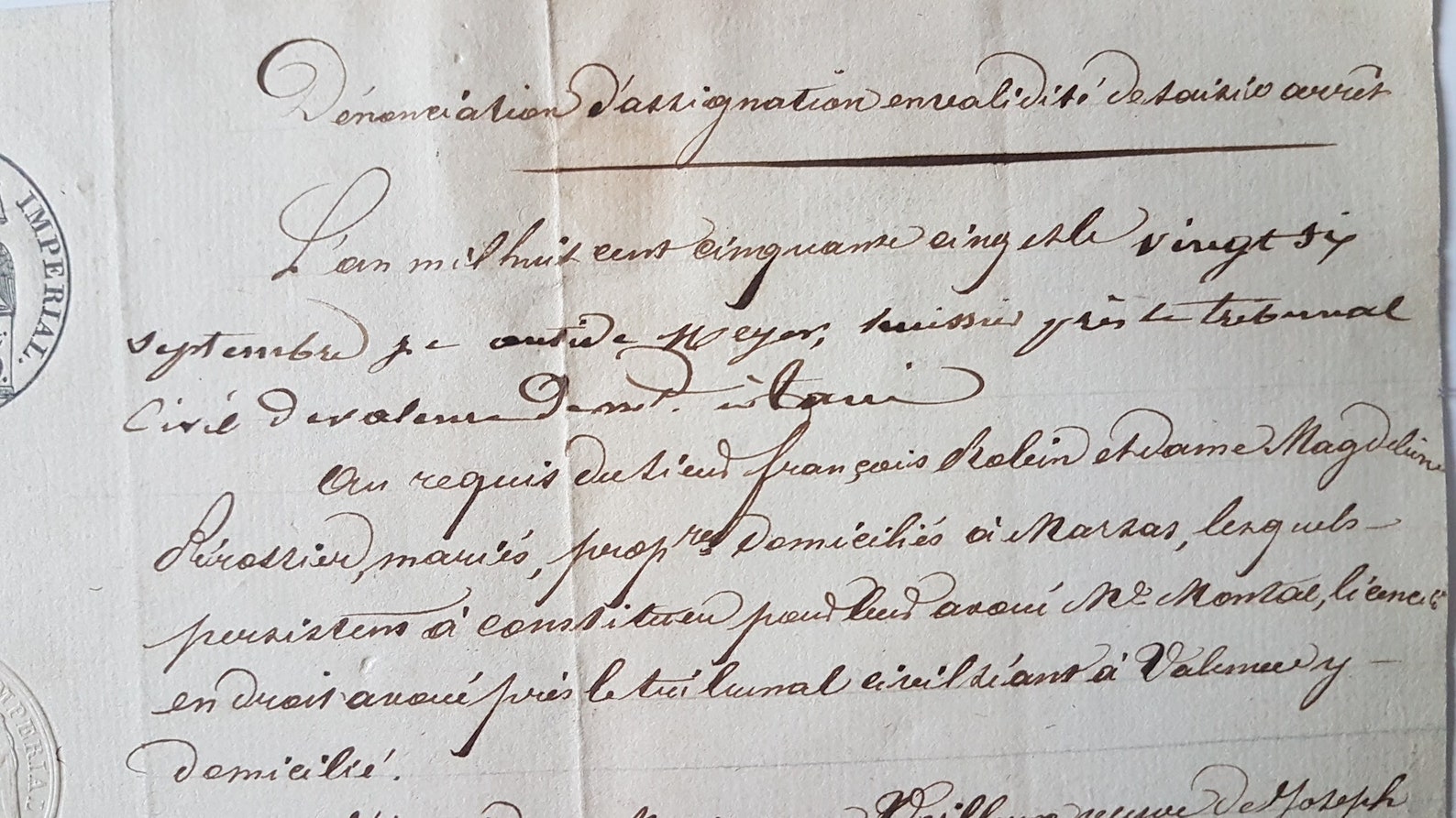 Antique Vintage Handwritten Document Xixth Century 1855 - Etsy