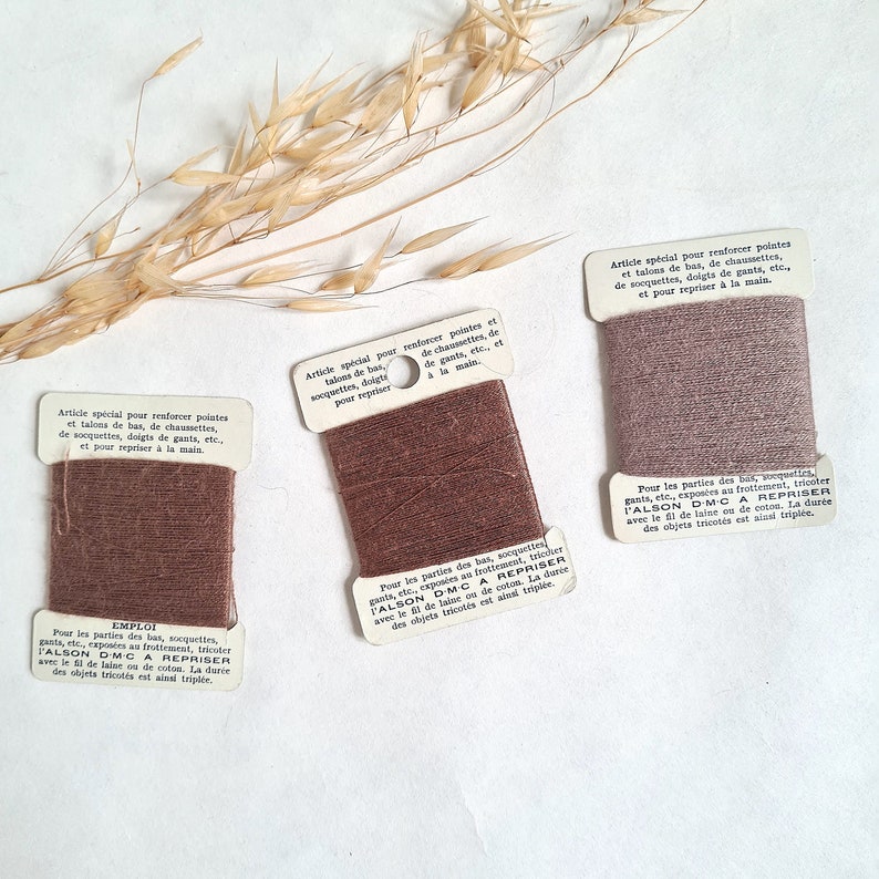 Vintage Haberdashery Thread Sewing Darning Alson DMC France French ...