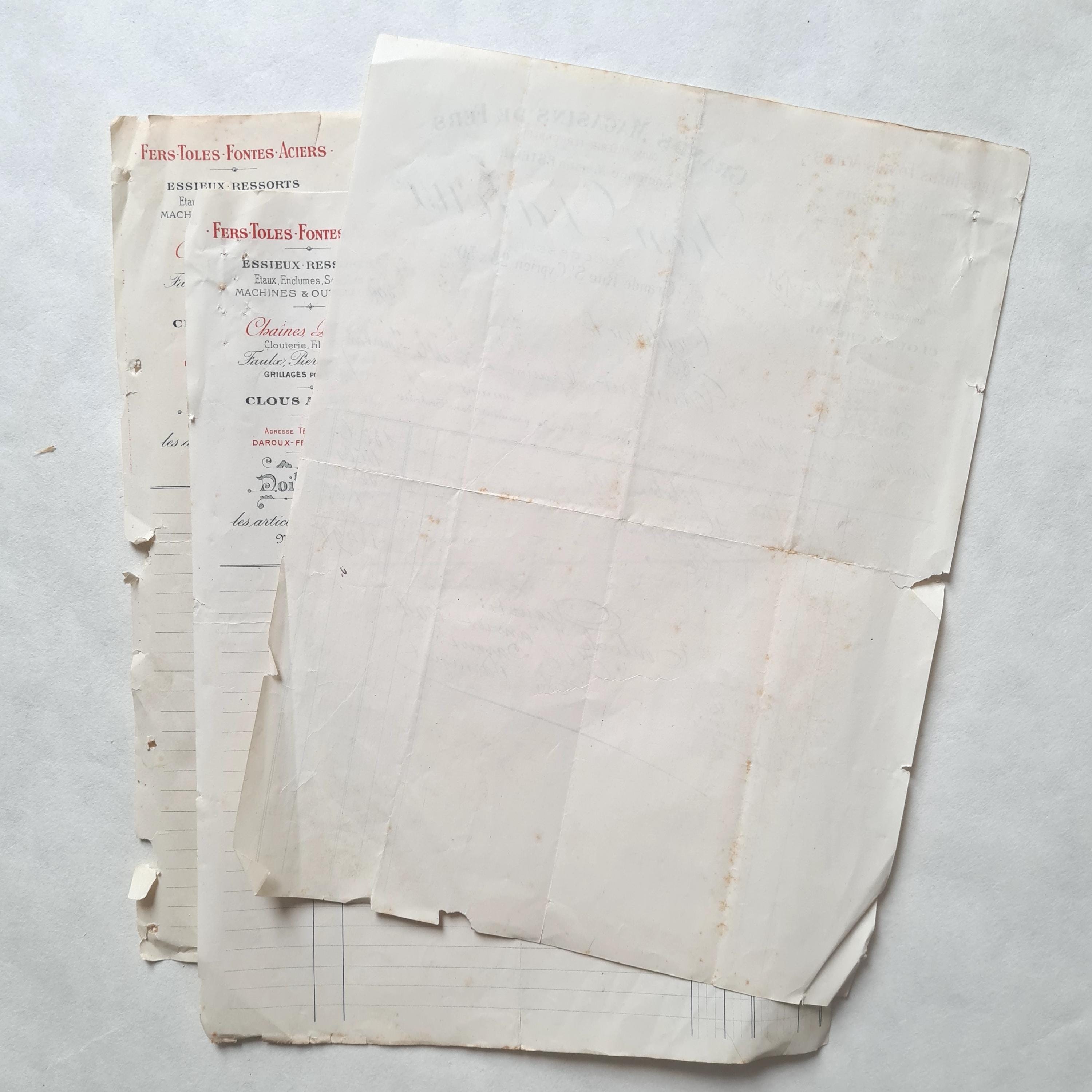 Vintage Invoice Old Document 1900/accounts Accounting Note/grands ...