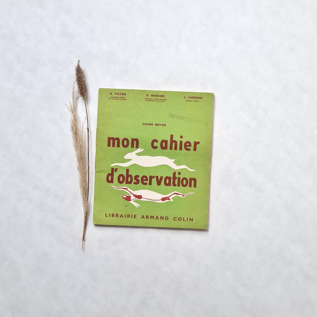 Vintage School Book/my Observation Notebook Medium Course/editions ...