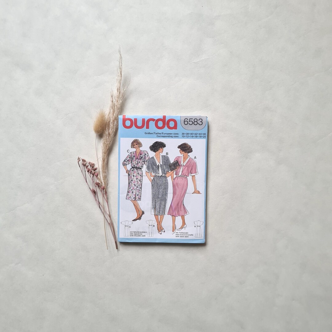 Vintage Paper Pattern Burda 6583/fashion Pattern/sewing Haberdashery ...