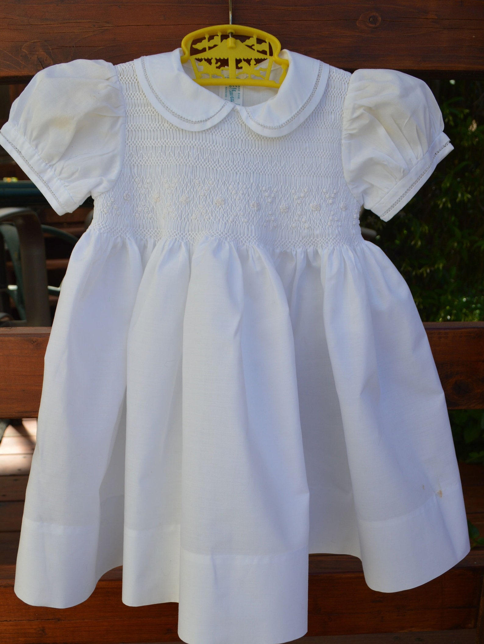 White Smocked Dress for Toddler - Etsy