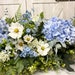Farmhouse Blue Hydrangea Centerpiece, Pretty Blue True Touch Hydrangeas ...