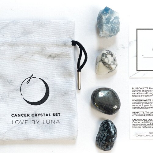 Cancer Crystal Set Cancer Zodiac Crystal Set Cancer Ts Etsy