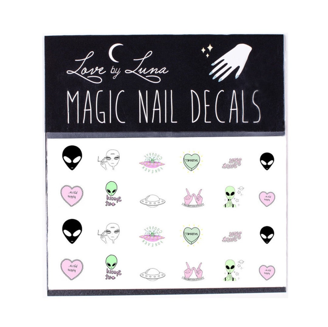 Alien Nail Decals / Kawaii Nail Decals / Nail Decals / Nail Wraps ...