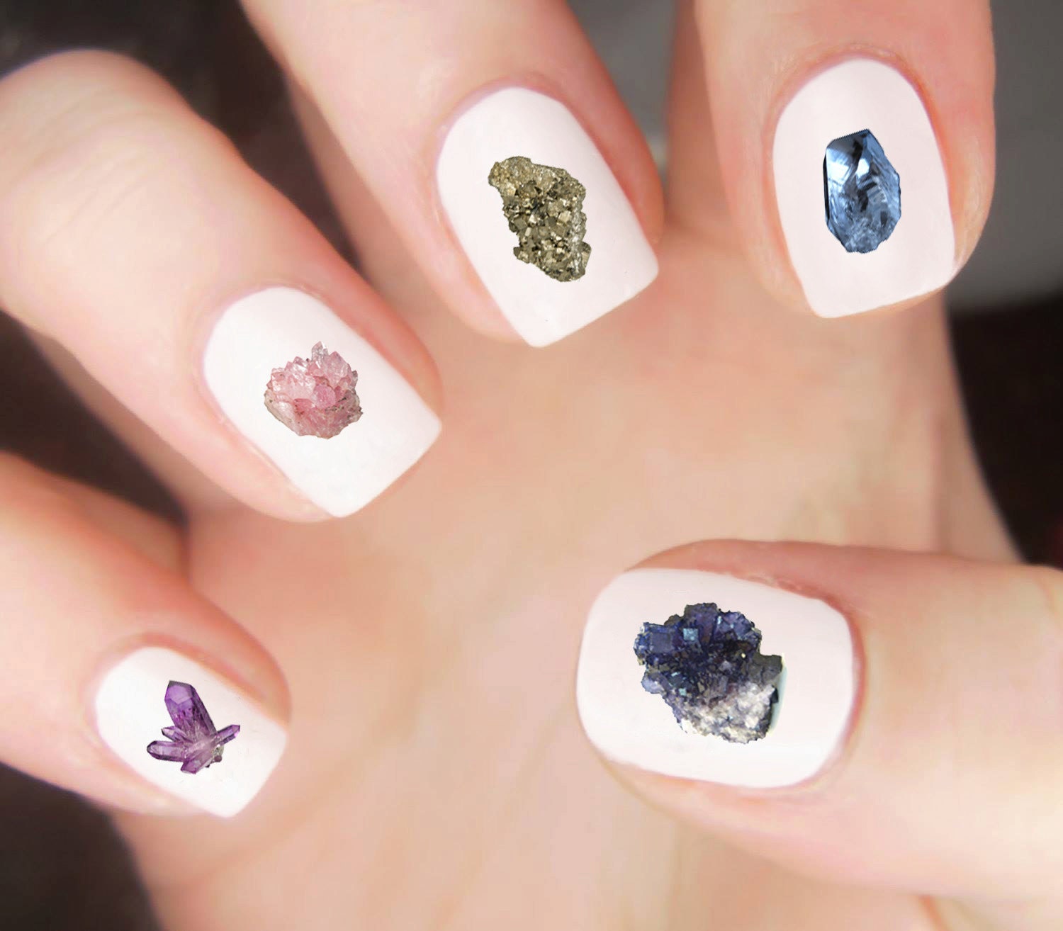 Real Gem Nail Decals / Crystal Nail Decals / Gem Nail Decals / Gemstone ...